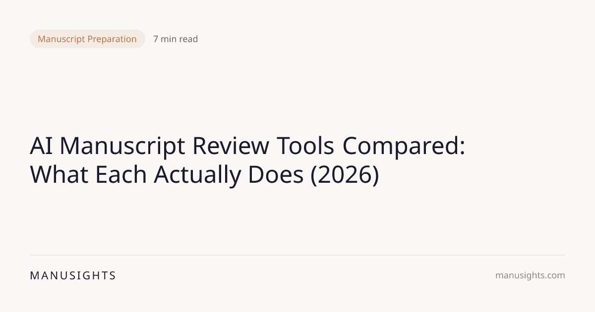 AI Manuscript Review Tools Compared (2026)