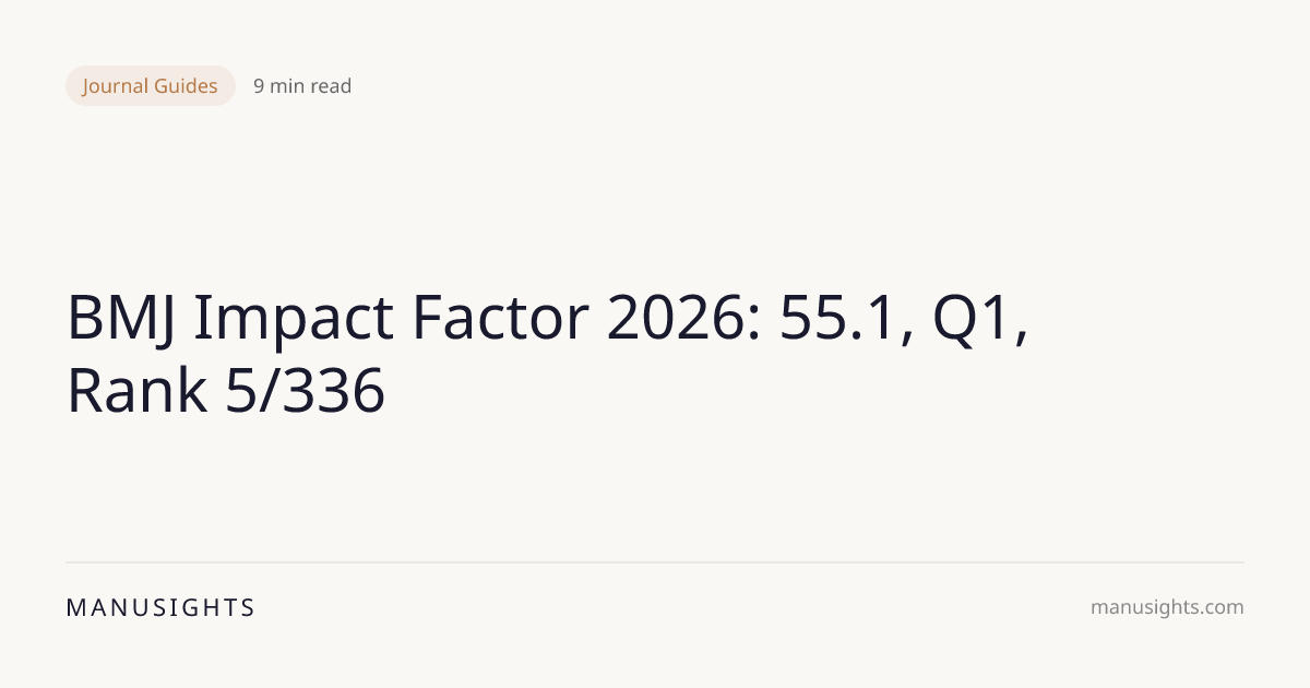 BMJ Impact Factor 2026: 42.7 - COVID Spike Explained