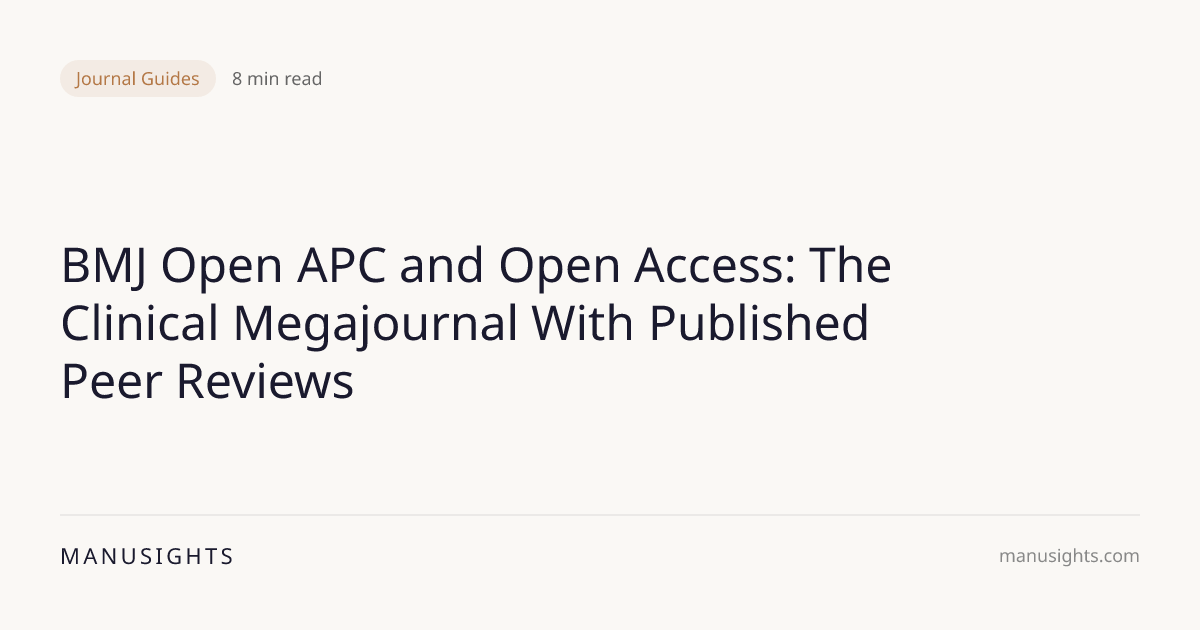 BMJ Open APC (2026): Fees and Open Access Guide