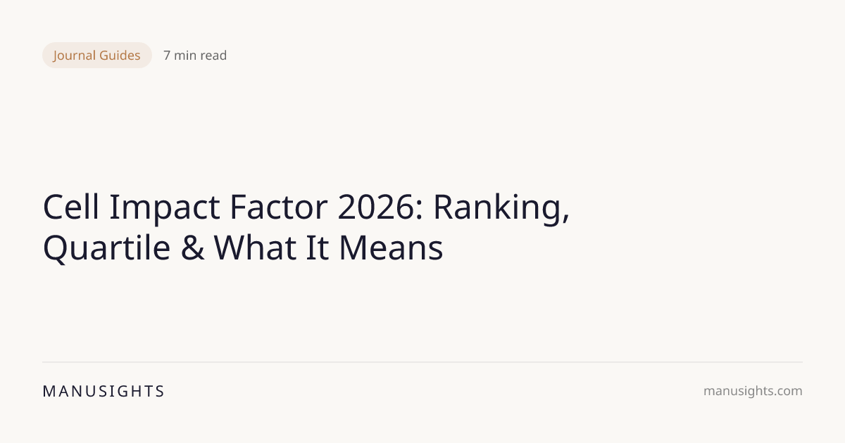 Cell Impact Factor 2026: 45.5, Q1