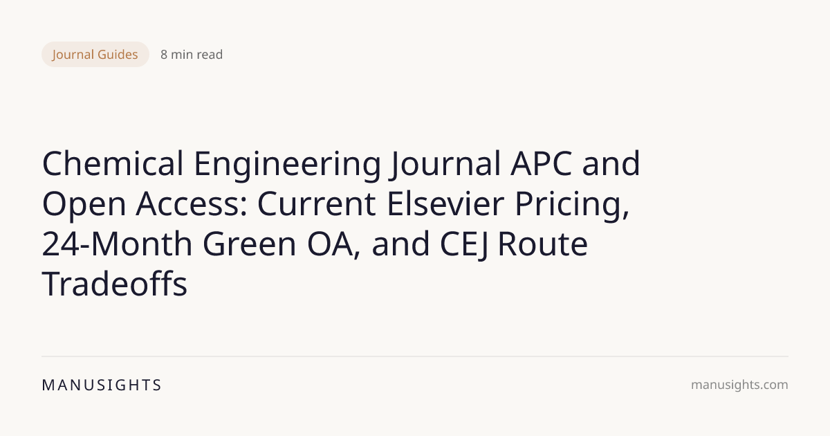Chemical Engineering Journal APC (2026)