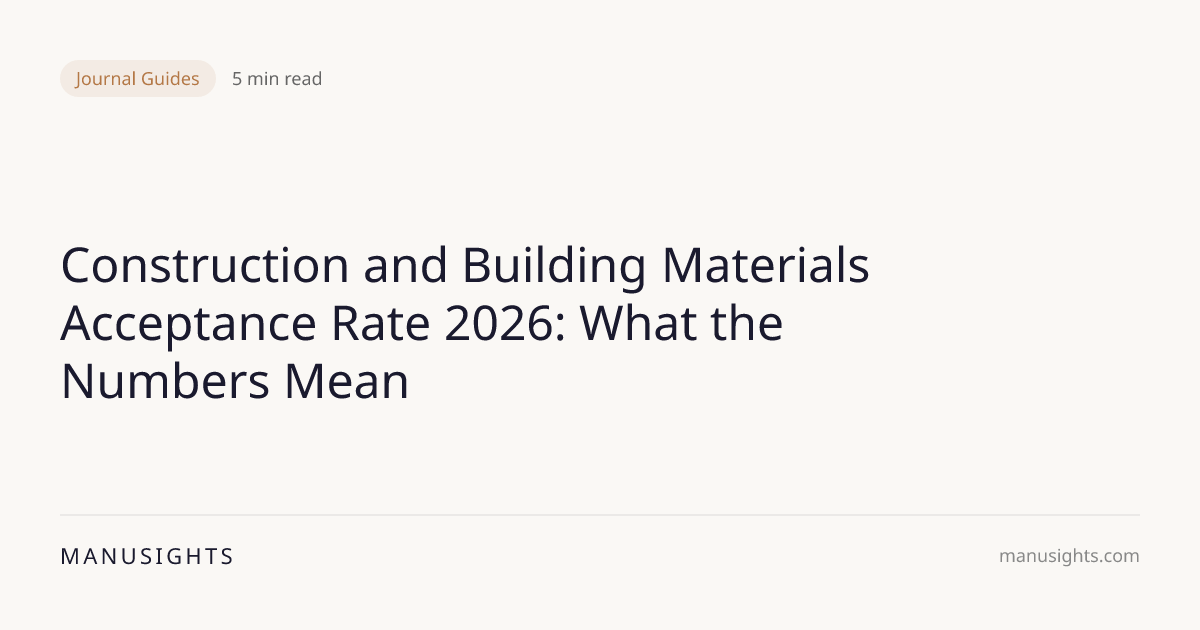 Construction and Building Materials Acceptance Rate: ~30-35%