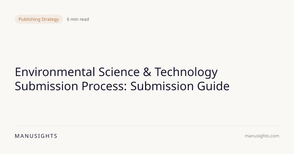 ES&T Submission Process (2026)