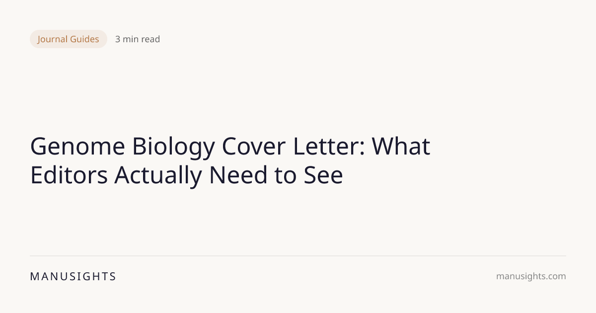 Genome Biology Cover Letter