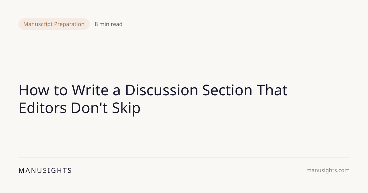 How to Write Discussion Section for Journal Papers