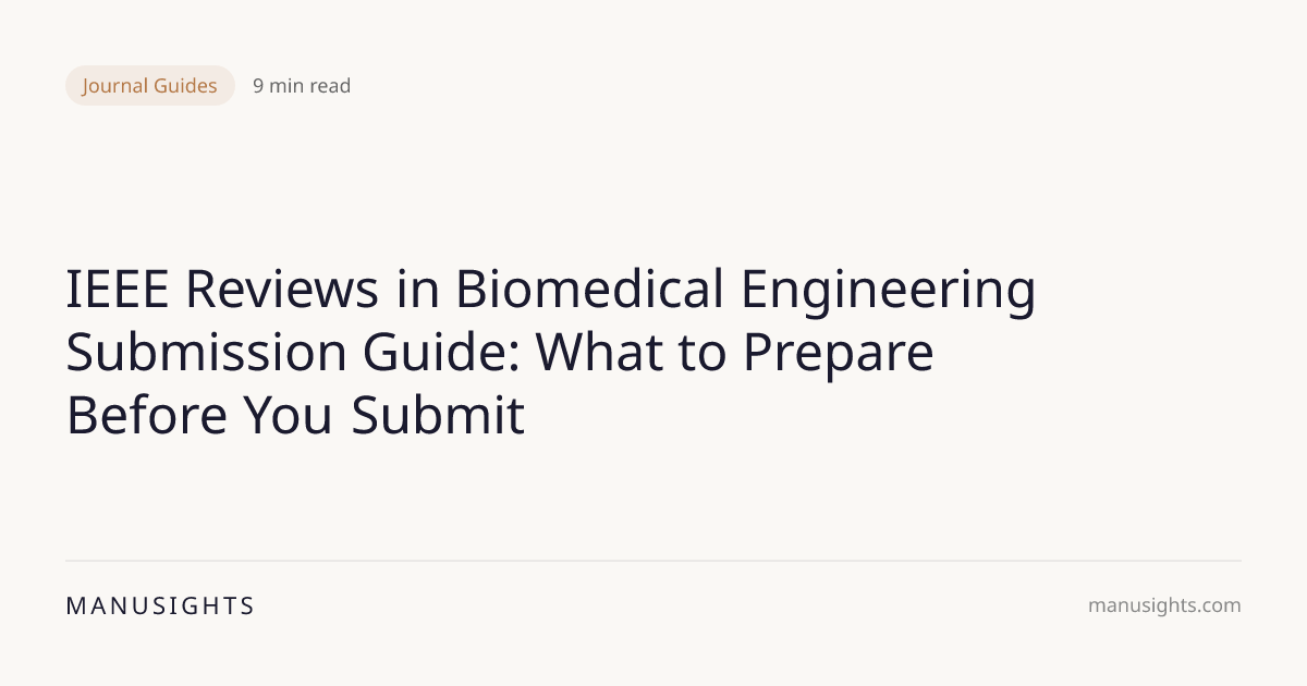IEEE RBME Submission Guide (2026)