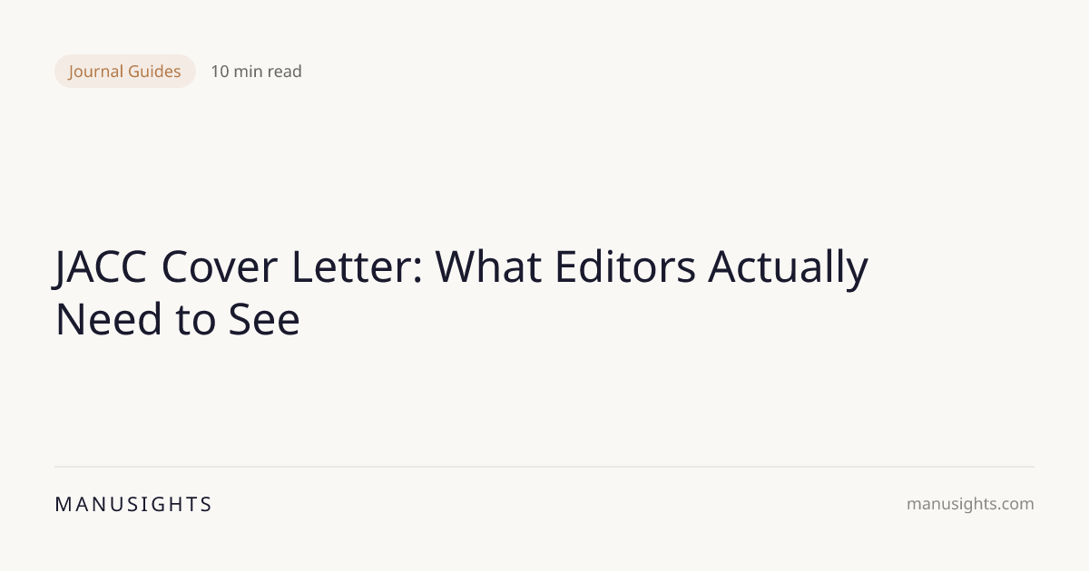 JACC Cover Letter Guide