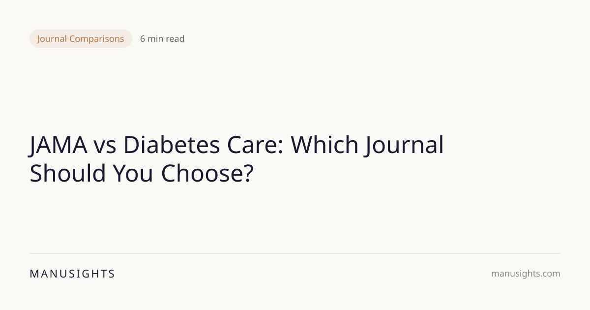 JAMA vs Diabetes Care: Which Journal Fits?