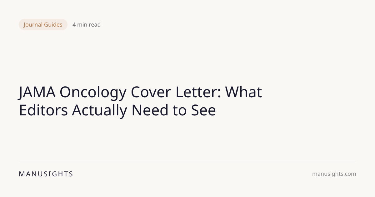 JAMA Oncology Cover Letter