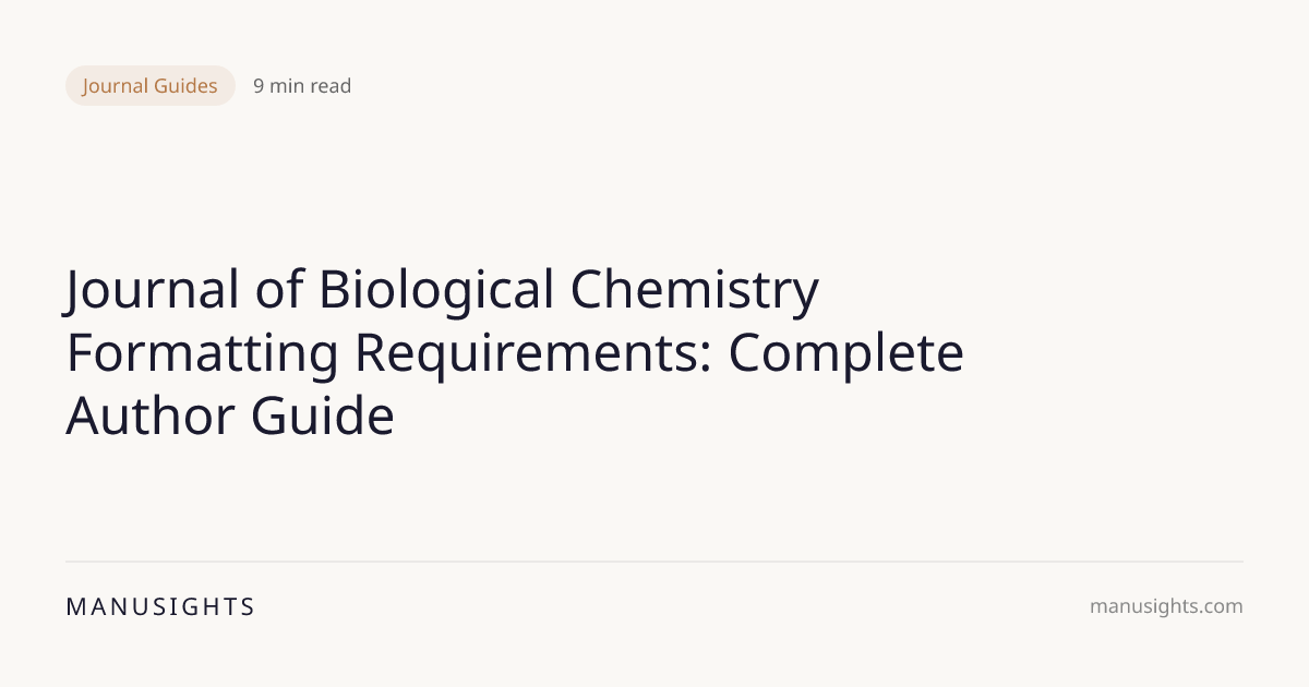 JBC Formatting (2026): Word Limits and Guidelines