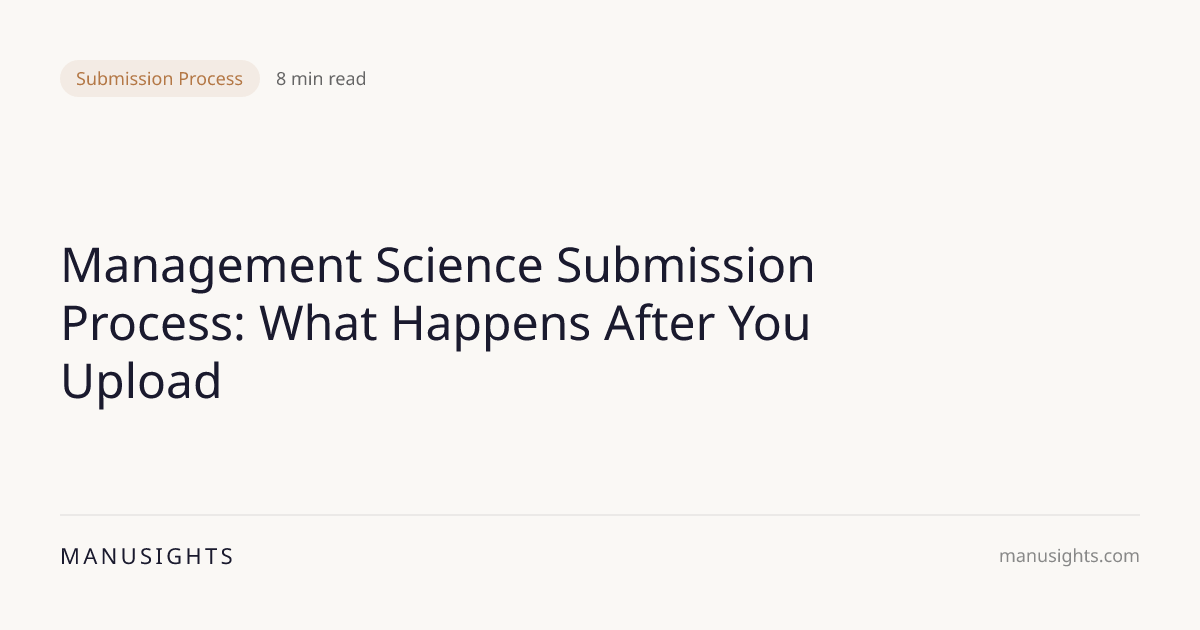Management Science Submission Process (2026)