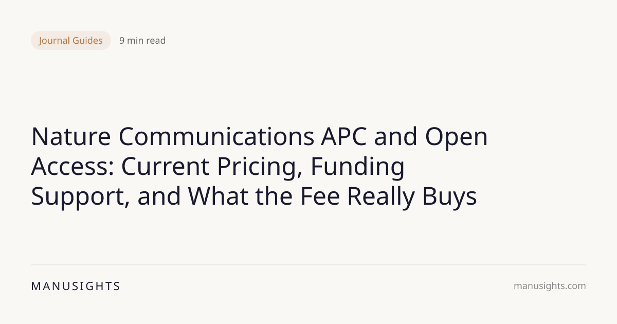 Nature Communications APC (2026): $7,350 Fee and Funding Guide