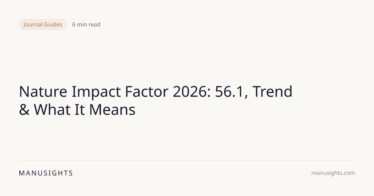 Nature Impact Factor 2026: 56.1, Trend, Selectivity