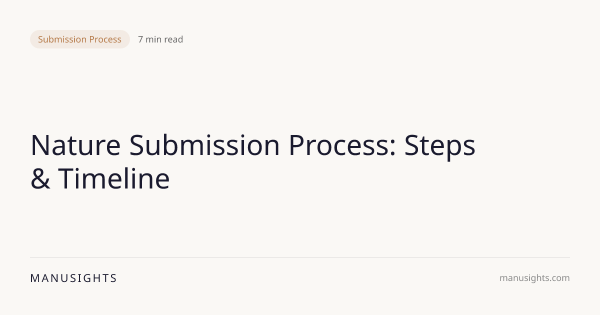 Nature Submission Process: Steps & Timeline (2026)
