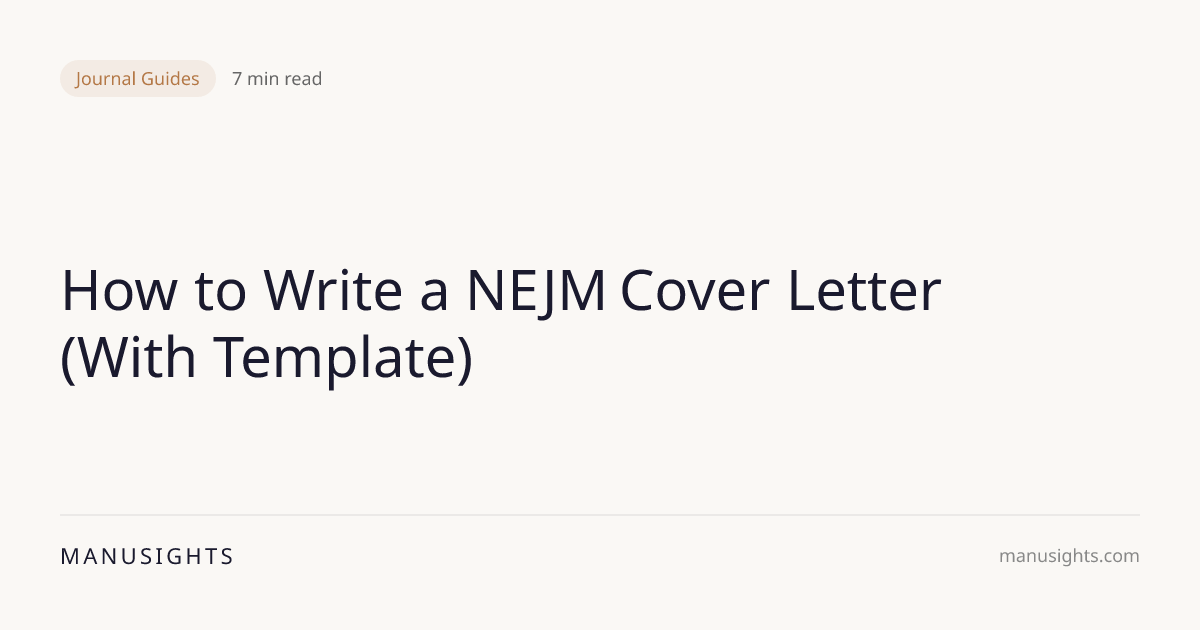 NEJM Cover Letter: Template and Examples 2026