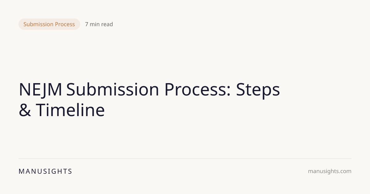NEJM Submission Process: Steps & Timeline (2026)