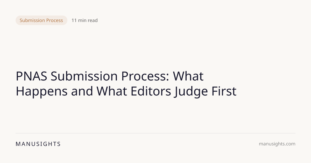 PNAS Submission Process: What to Expect (2026)