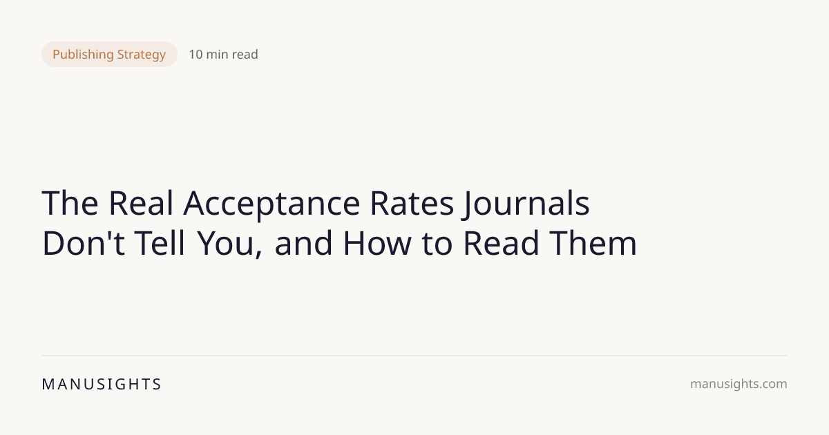 Real Acceptance Rates: What Journals Don't Tell You