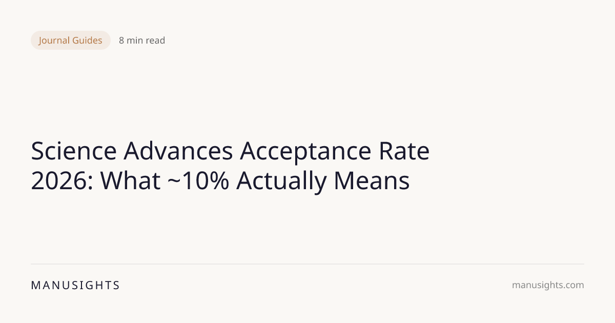 Science Advances Acceptance Rate: What ~10% Means for You