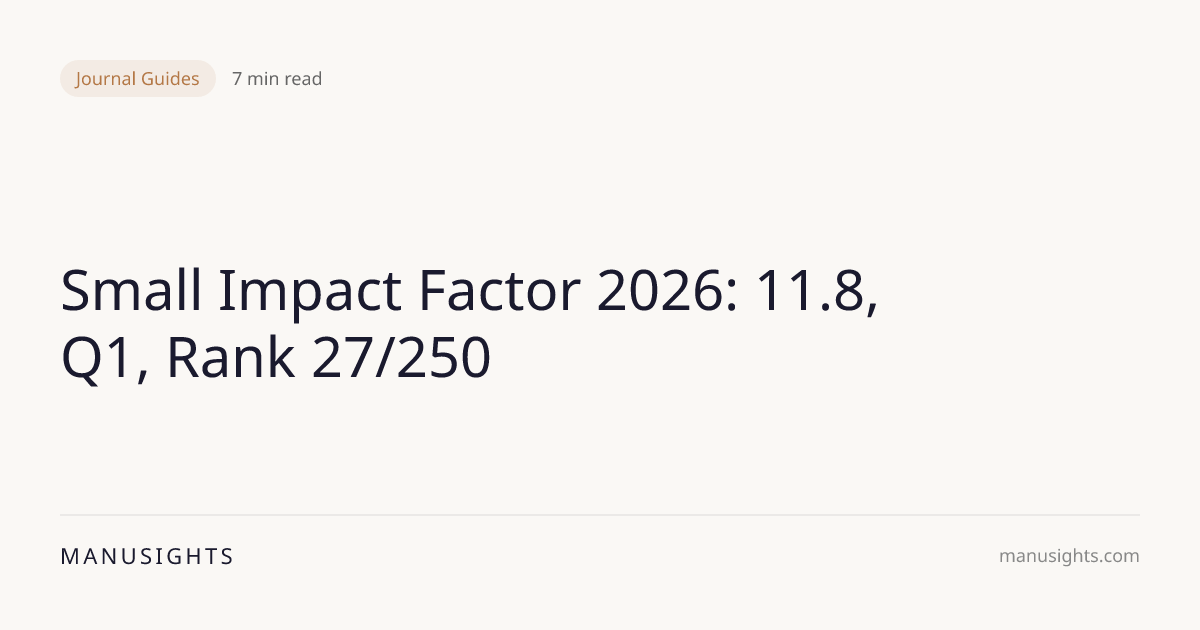 Small Journal Impact Factor 2026: 12.1, Q1