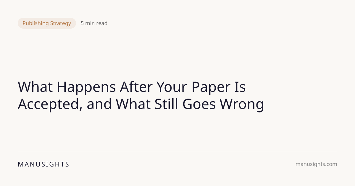 What Happens After Your Paper Is Accepted Next Steps